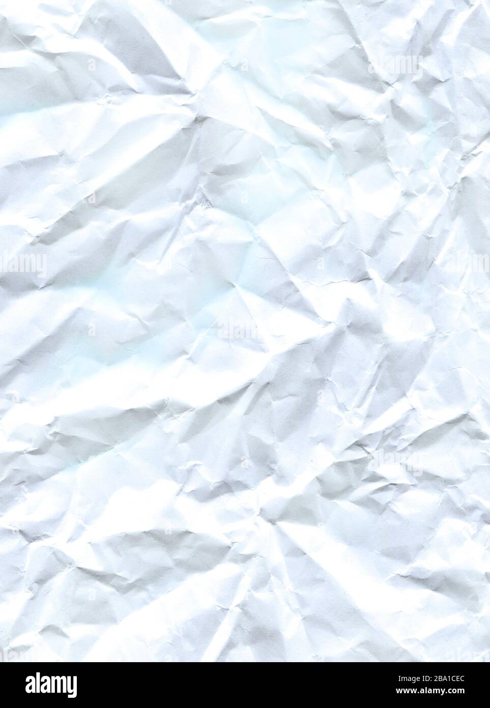 Wrinkled white empty paper. Junk white paper. View with copy space ...