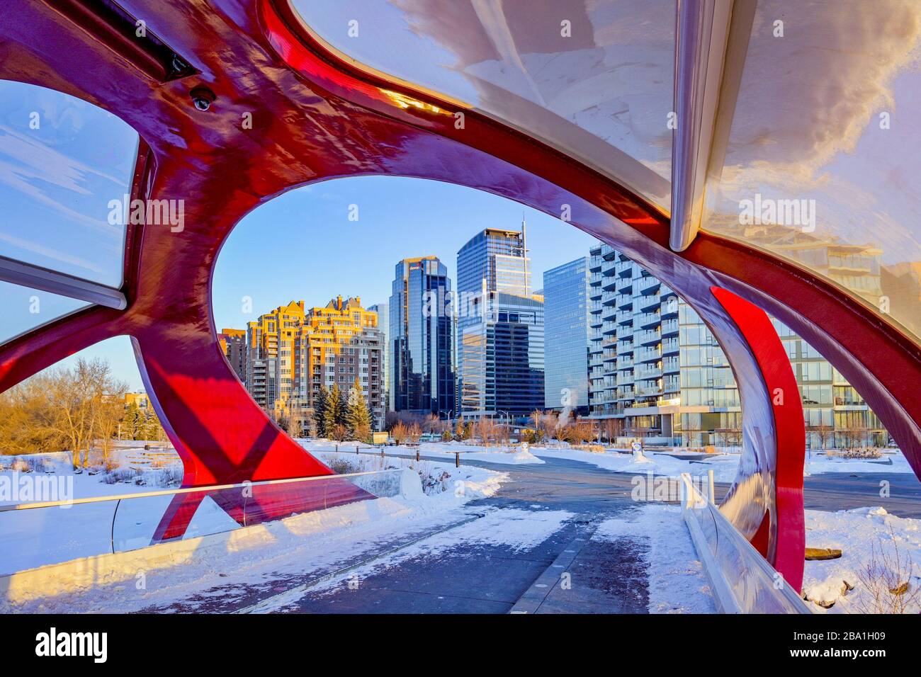 Peace Bridge, Bow River, Calgary, Alberta, Canada Stock Photo - Alamy