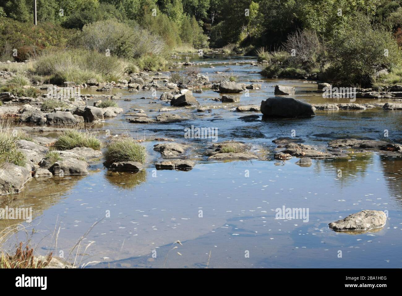 Mountain river without flow in the month of October Stock Photo - Alamy