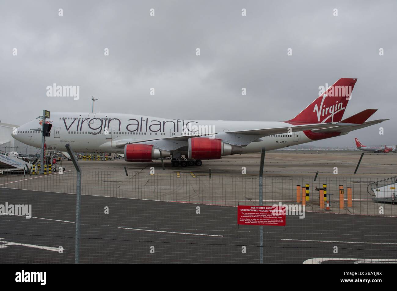 Glasgow, UK. 25th Mar, 2020. Pictured: Virgin Atlantic aircraft (Boeing ...