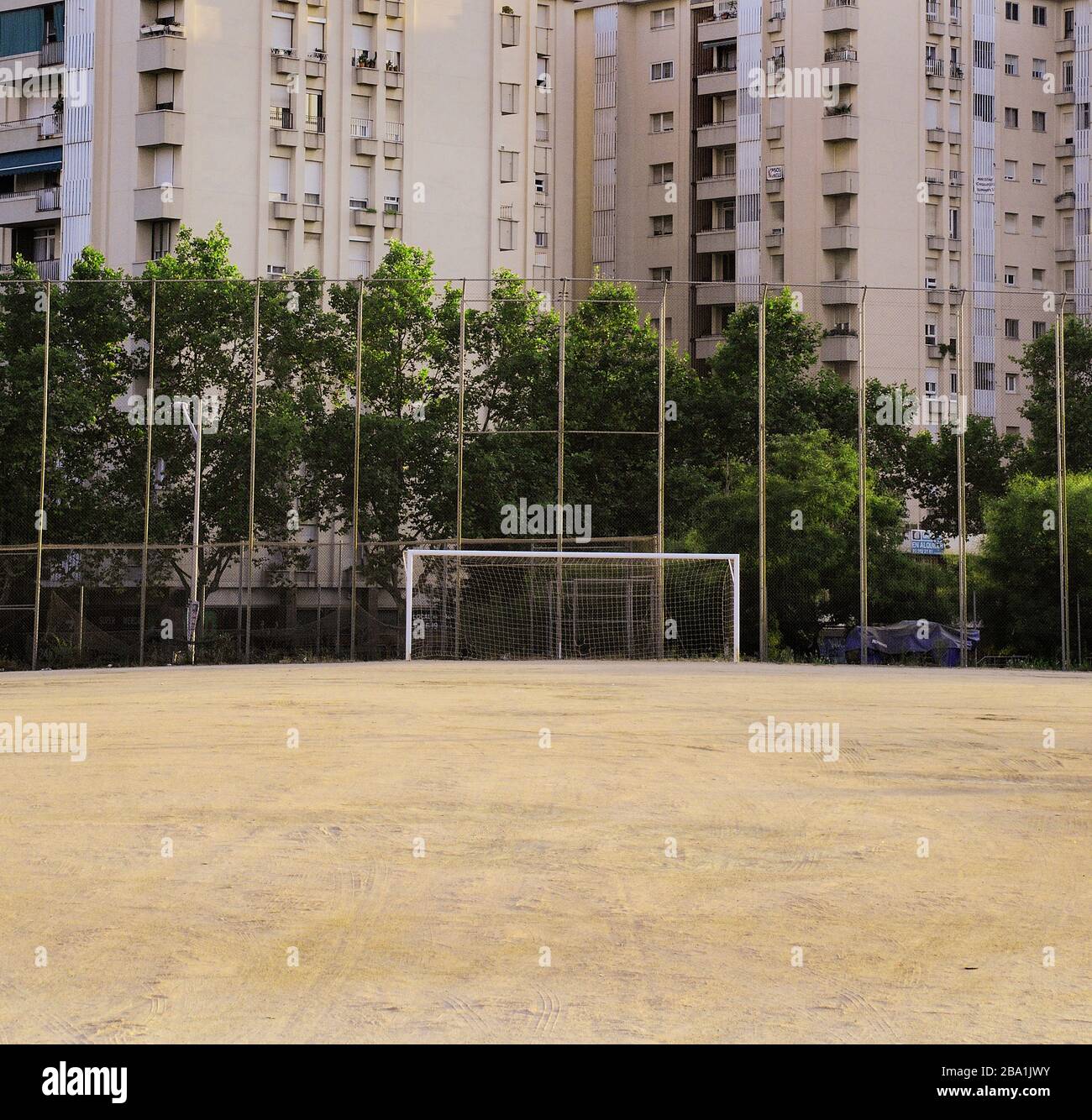 Urban Soccer Field Stock Photo - Alamy