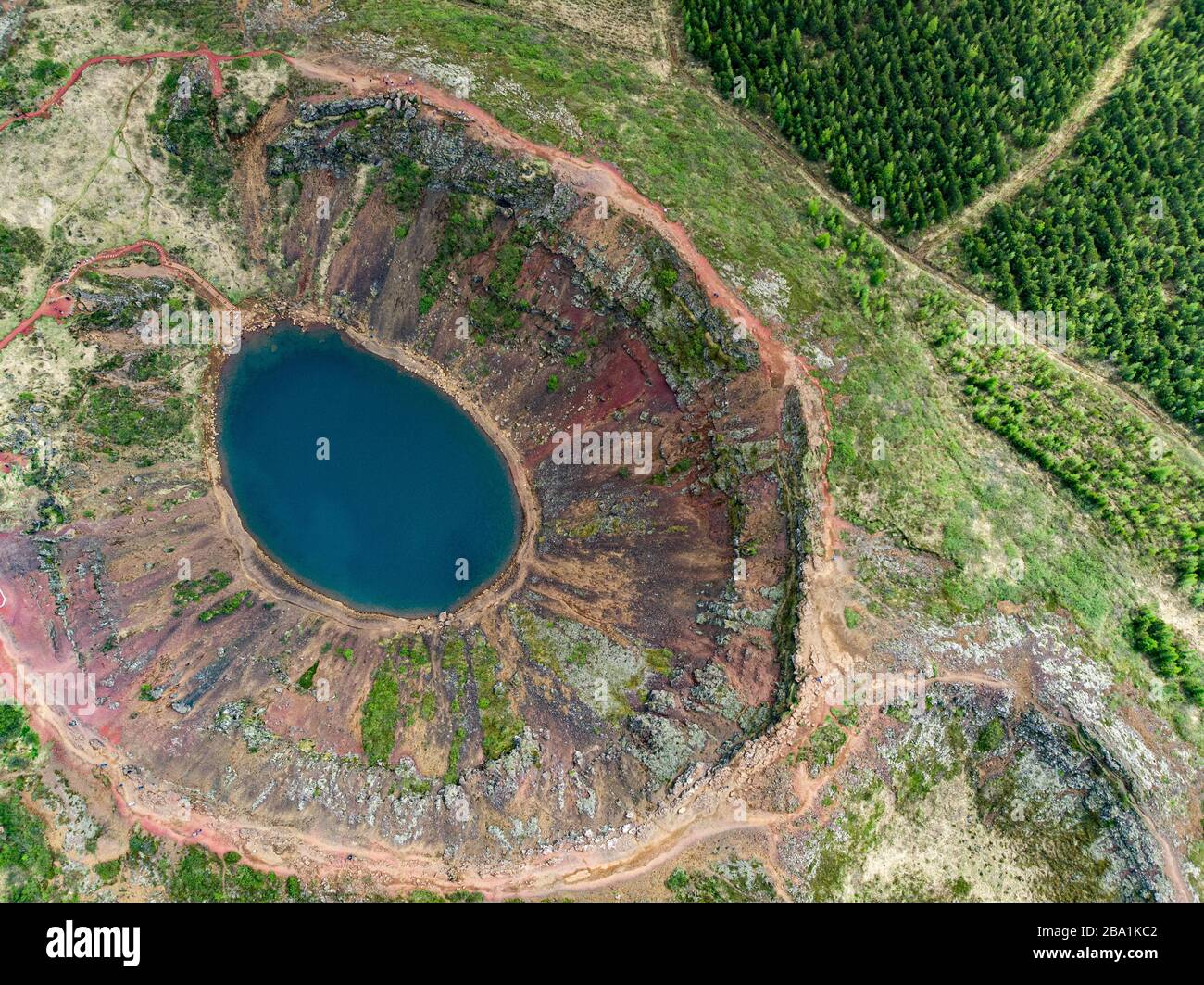 Kerid and Icelandic crater Stock Photo - Alamy