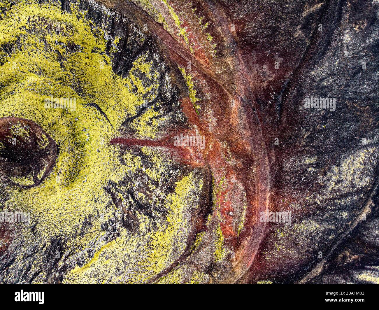Icelandic crater from above Stock Photo - Alamy