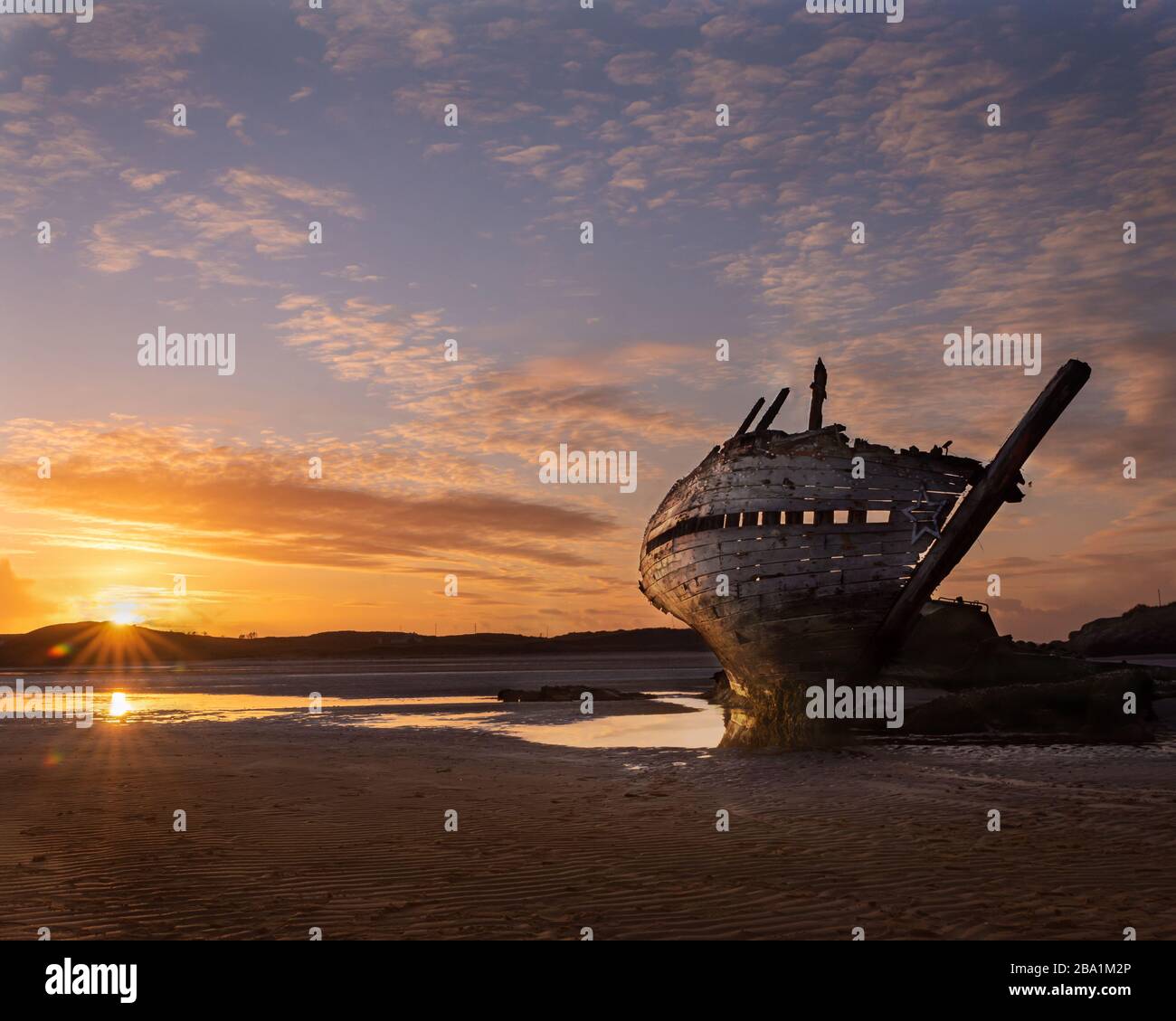 The iconic bad Eddie ship wrecked on a Donegal beach in the west of ...