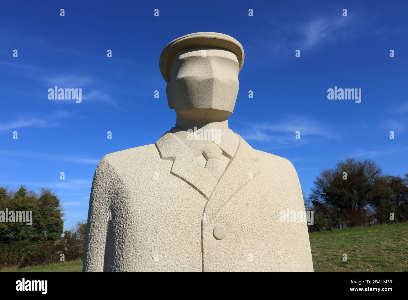 Carved Stone Soldier Sculptures at Langley Vale First World War ...
