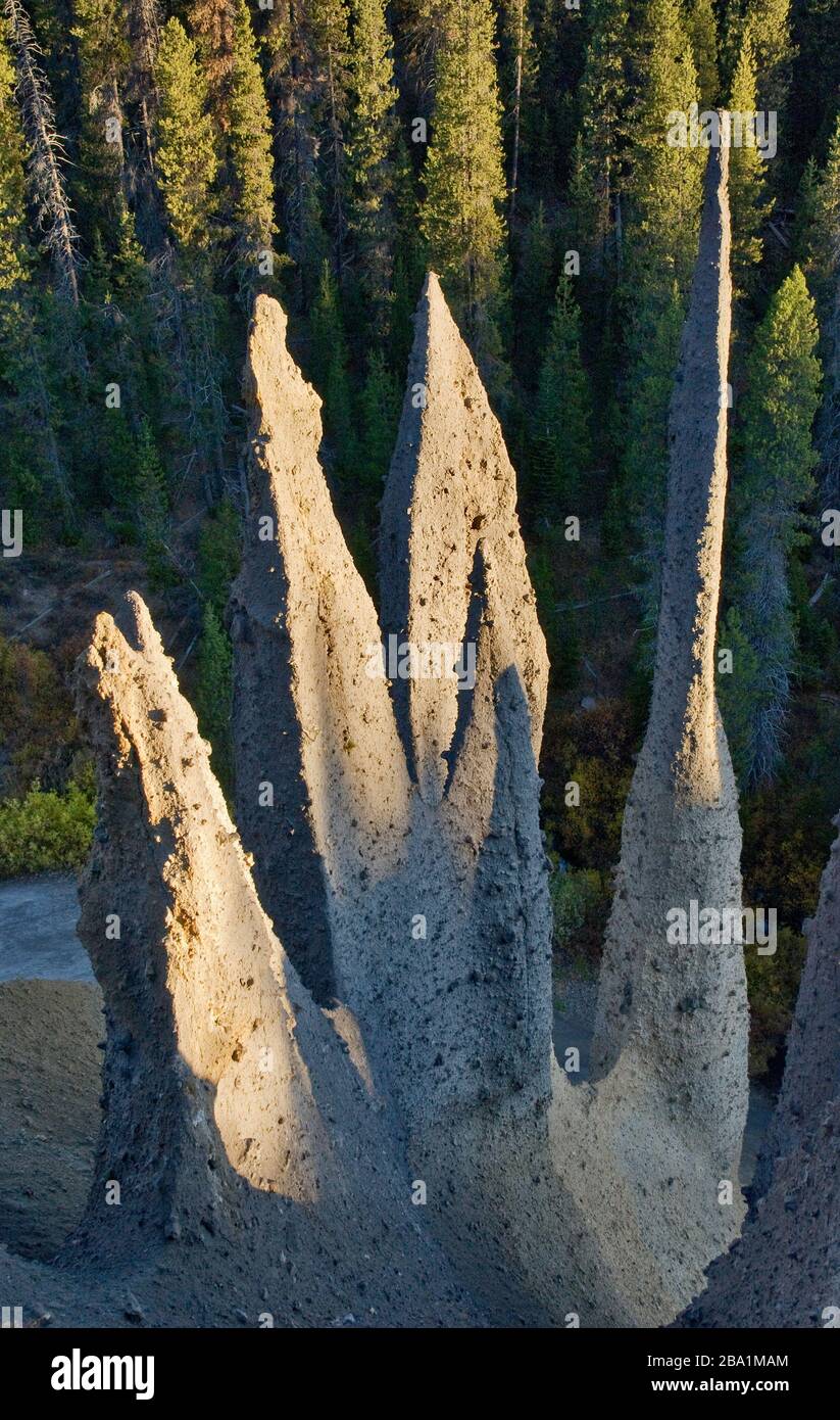 Fossil fumaroles seen from Pinnacles Overlook at Crater Lake National ...