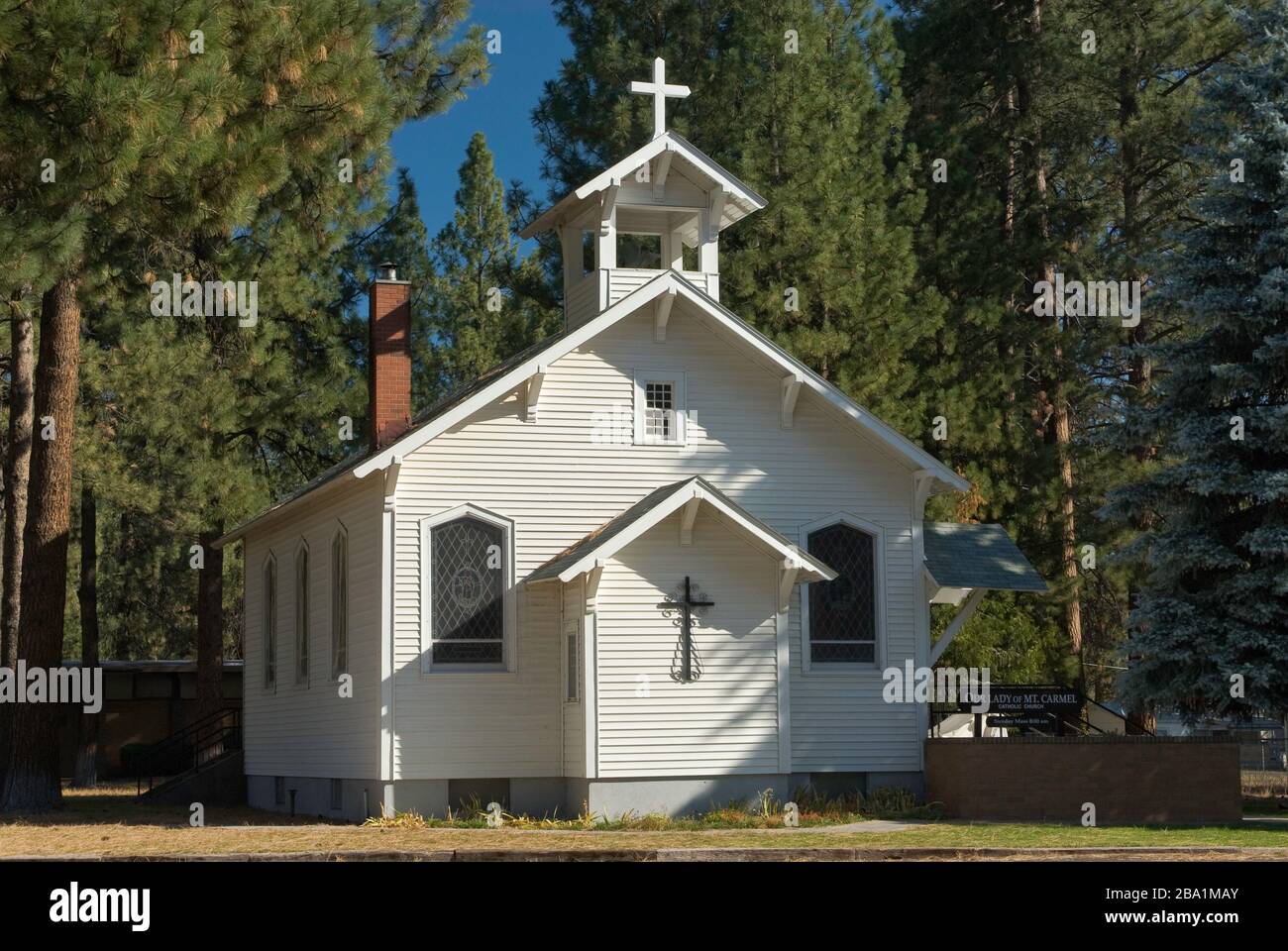 Our Lady of Mt Carmel Catholic Church in small town of Chiloquin ...