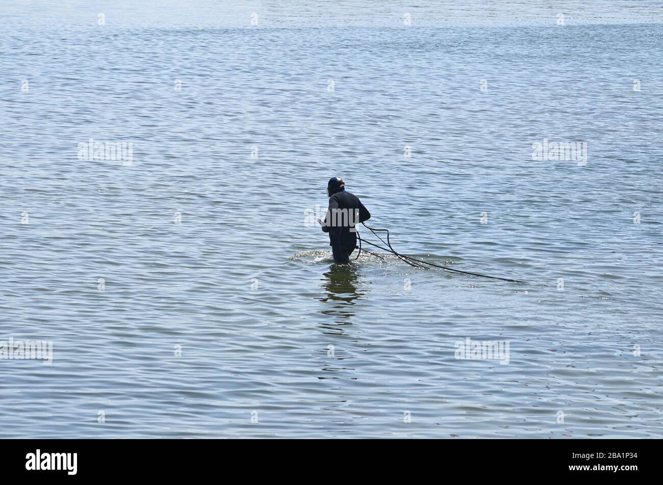 Repair work carried out by the sea Stock Photo - Alamy
