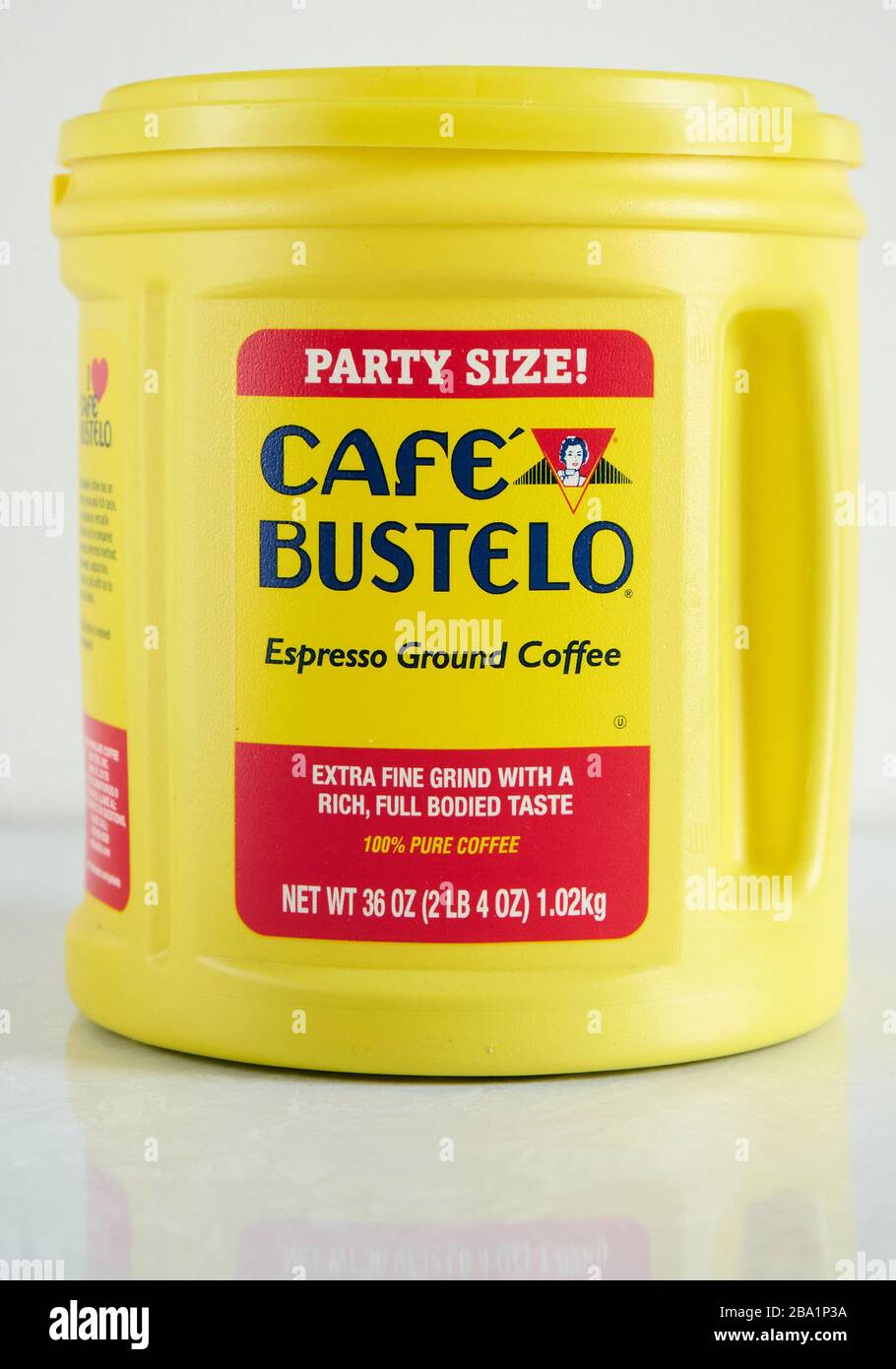Large tub of Cafe Bustelo coffee Stock Photo - Alamy