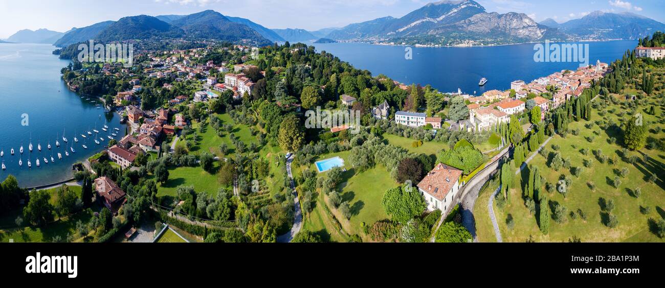 Pescallo - Lake Como (IT) - Aerial view Stock Photo - Alamy