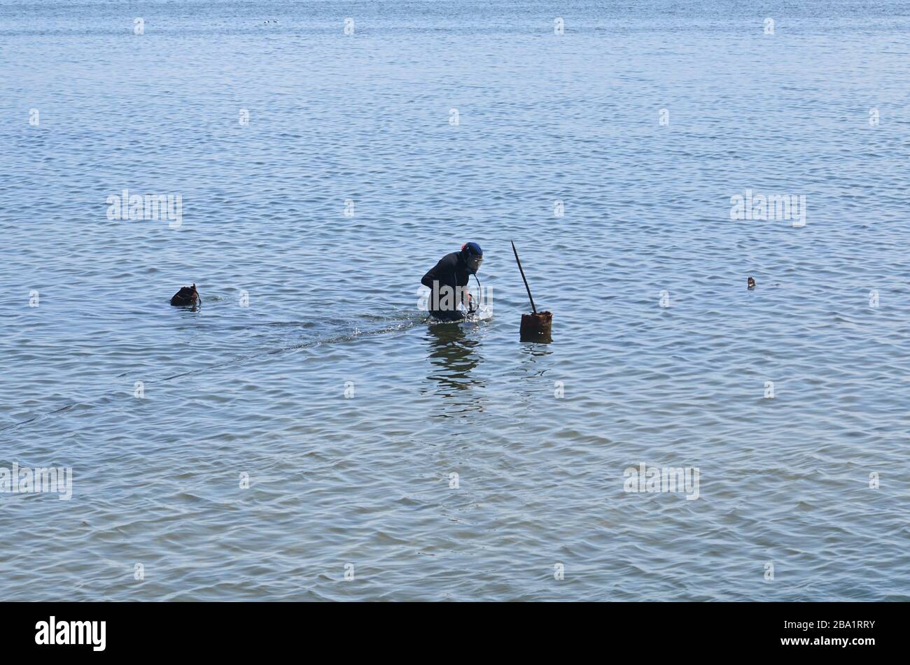 Repair work carried out by the sea Stock Photo - Alamy