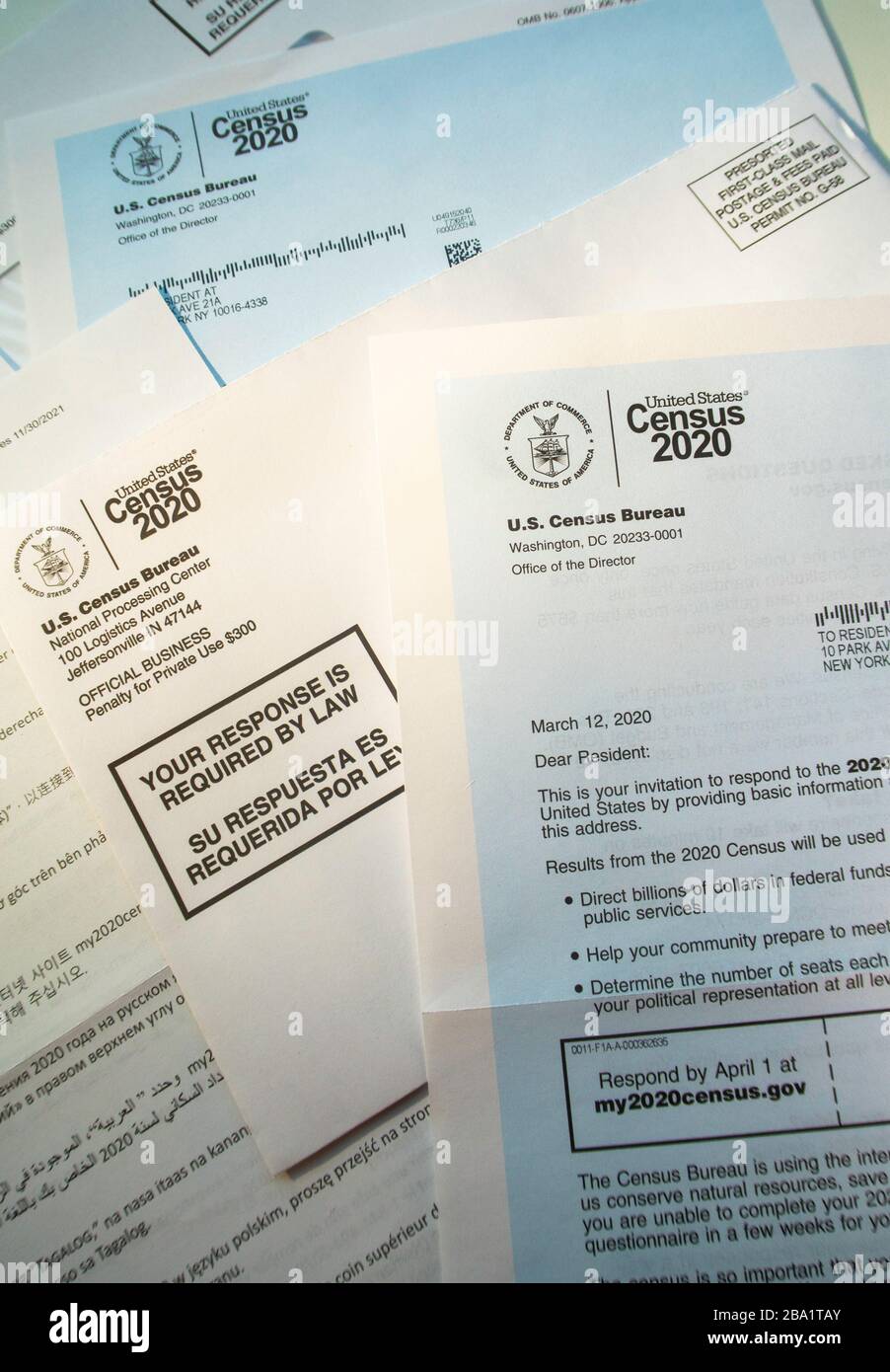 Census 2020 mailing hi-res stock photography and images - Alamy