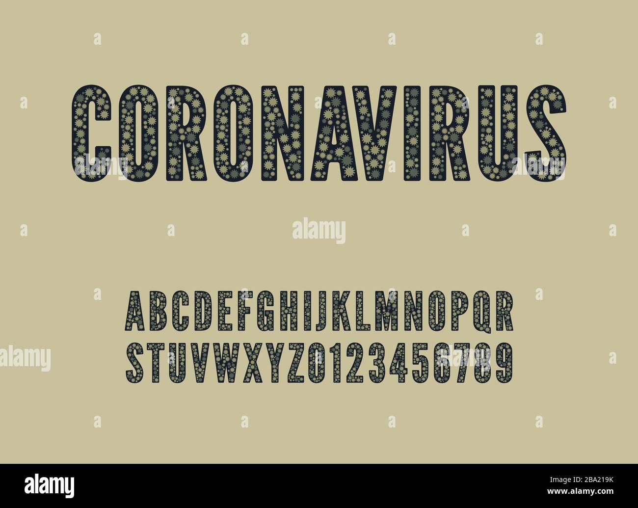 coronavirus font. vector quarantine alphabet. health and medical vector ...