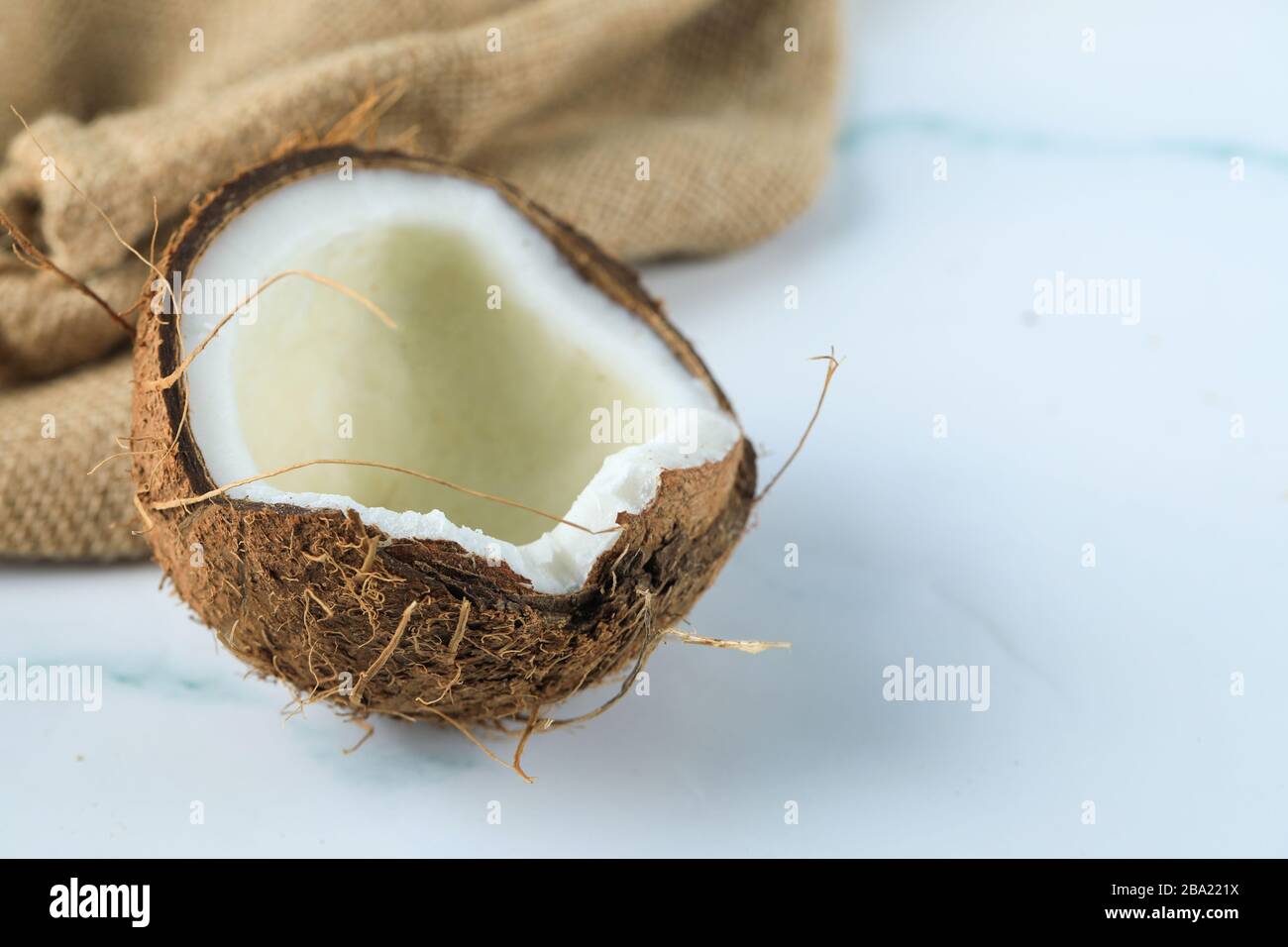 Broken coconut hi-res stock photography and images - Alamy