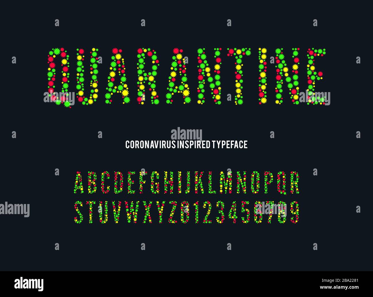 coronavirus font. vector quarantine alphabet. health and medical vector ...