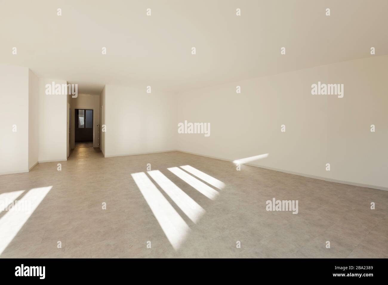 Empty apartment, white walls Stock Photo - Alamy