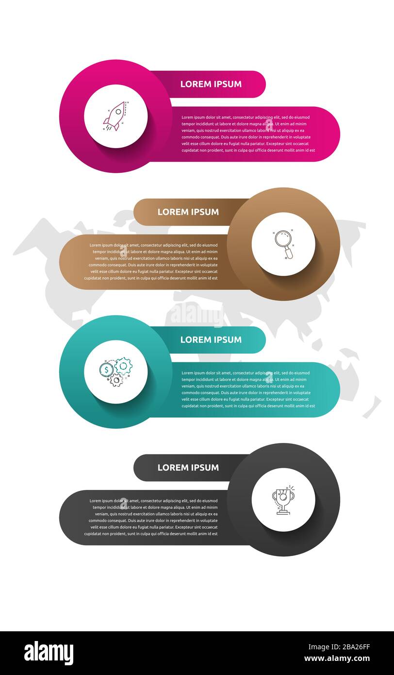 Vector template circle infographics. Business concept with 4 options ...