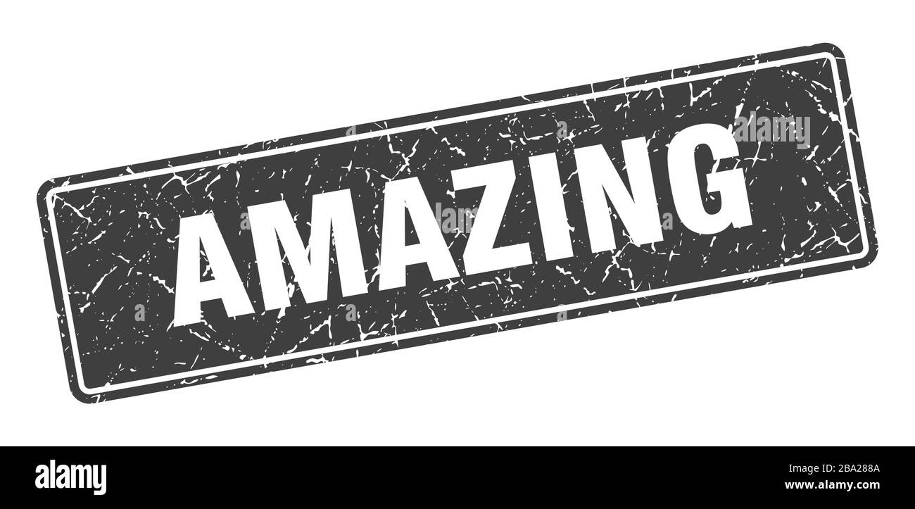 amazing stamp. amazing vintage gray label. Sign Stock Vector Image ...