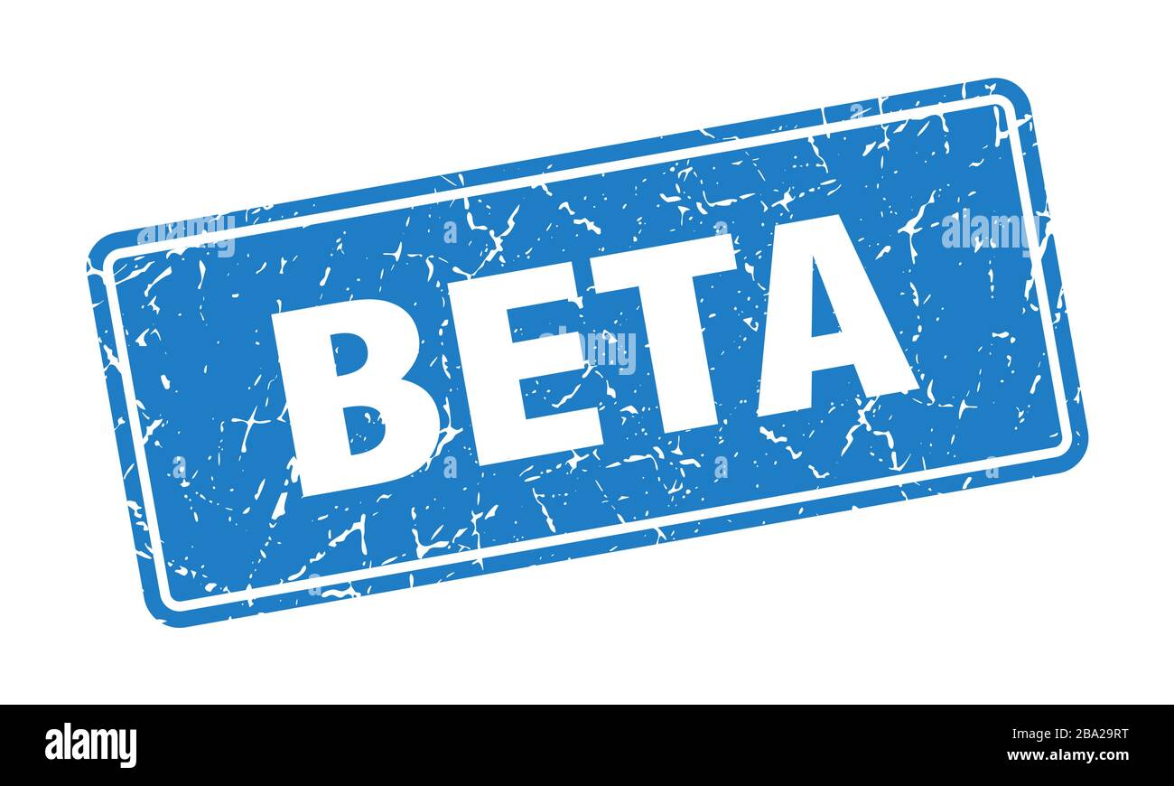 beta stamp. beta vintage blue label. Sign Stock Vector Image & Art - Alamy