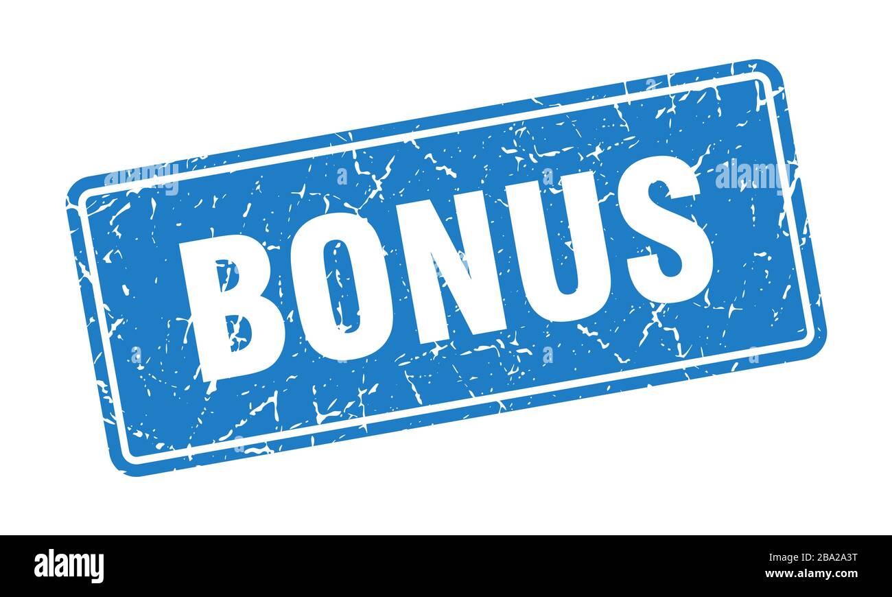 bonus stamp. bonus vintage blue label. Sign Stock Vector Image & Art ...