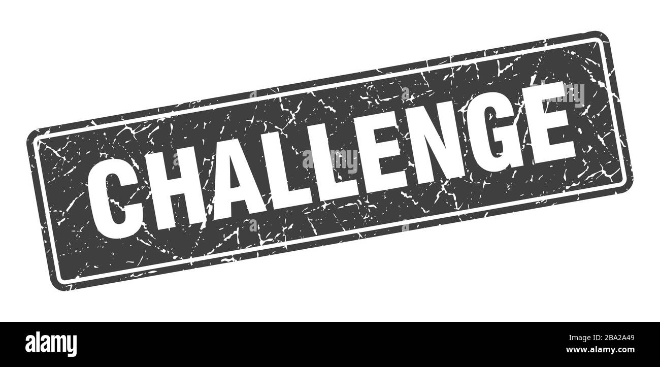 challenge stamp. challenge vintage gray label. Sign Stock Vector Image ...