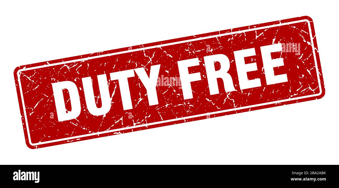 duty free stamp. duty free vintage red label. Sign Stock Vector Image ...