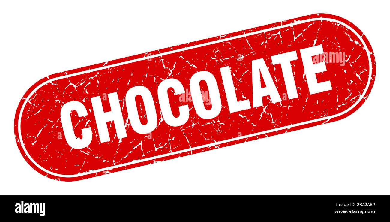 chocolate sign. chocolate grunge red stamp. Label Stock Vector Image ...