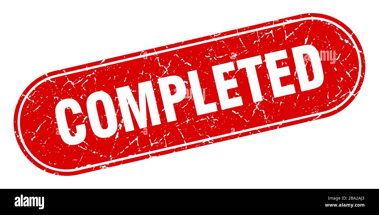 completed sign. completed grunge red stamp. Label Stock Vector Image & Art - Alamy