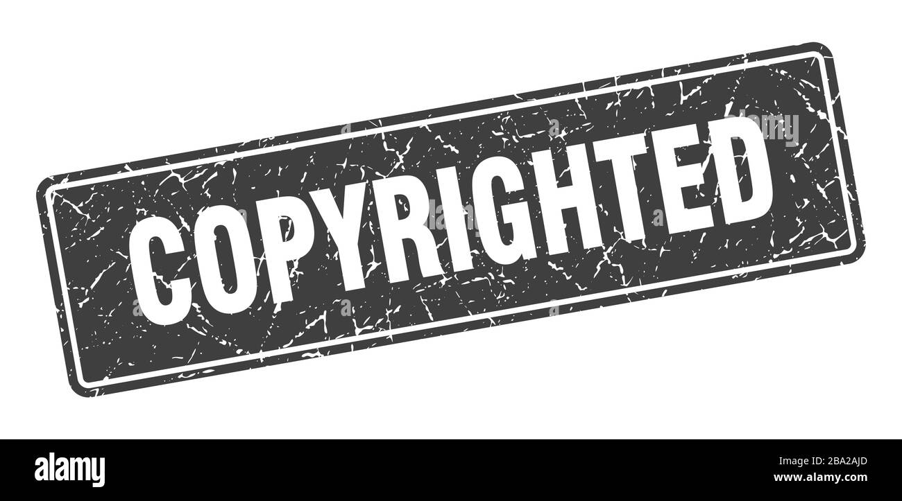 copyrighted stamp. copyrighted vintage gray label. Sign Stock Vector ...