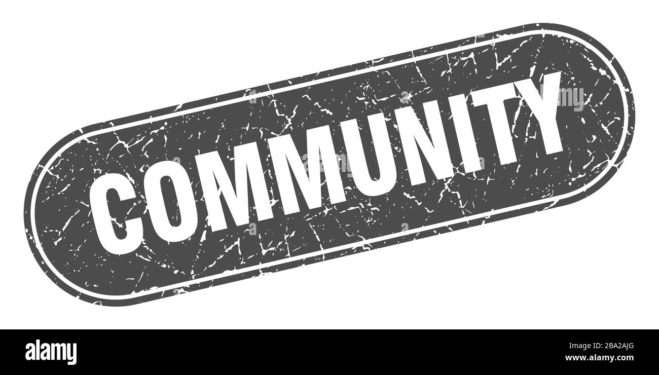 community sign. community grunge black stamp. Label Stock Vector Image ...