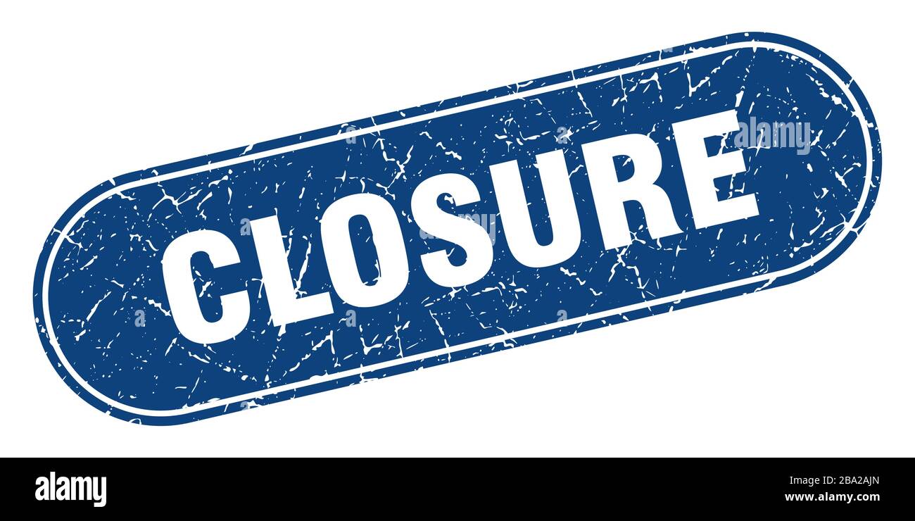closure sign. closure grunge blue stamp. Label Stock Vector Image & Art ...