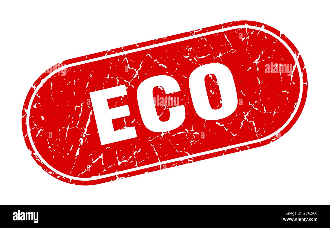 eco sign. eco grunge red stamp. Label Stock Vector Image & Art - Alamy