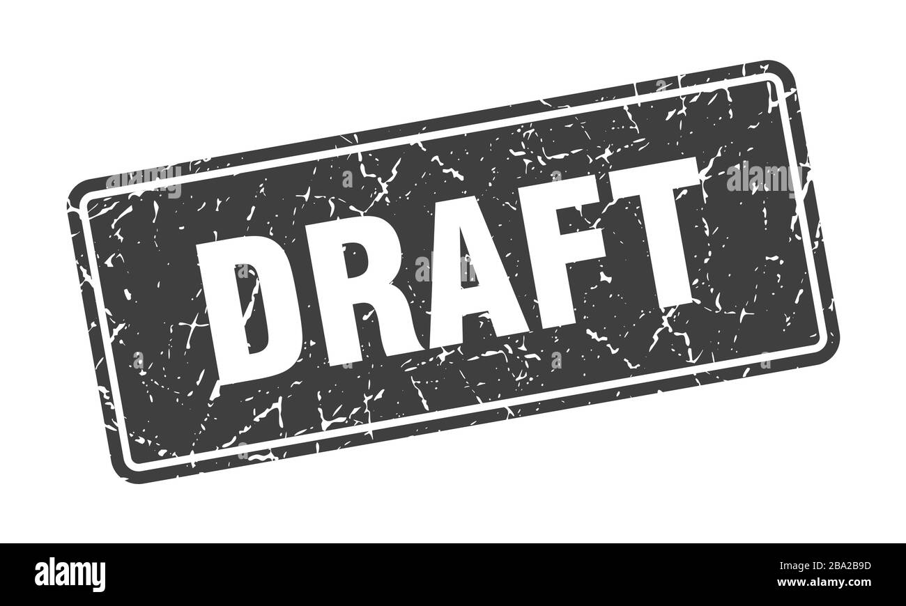 draft stamp. draft vintage gray label. Sign Stock Vector Image & Art ...