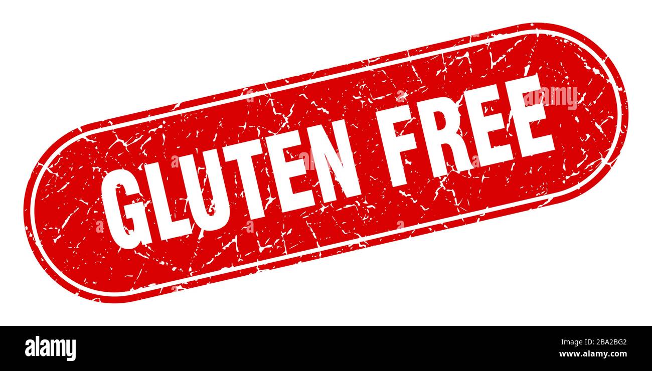 gluten free sign. gluten free grunge red stamp. Label Stock Vector ...
