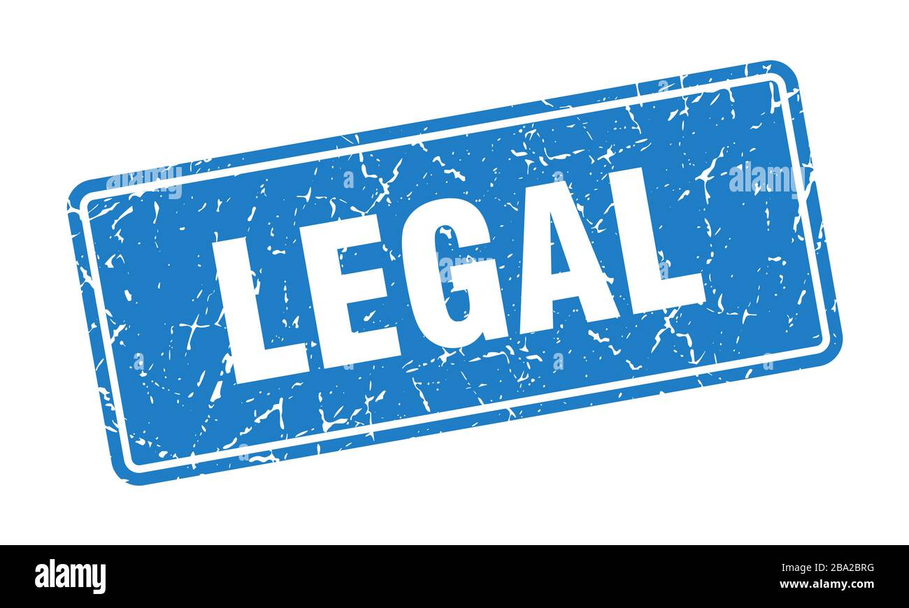 legal stamp. legal vintage blue label. Sign Stock Vector Image & Art ...