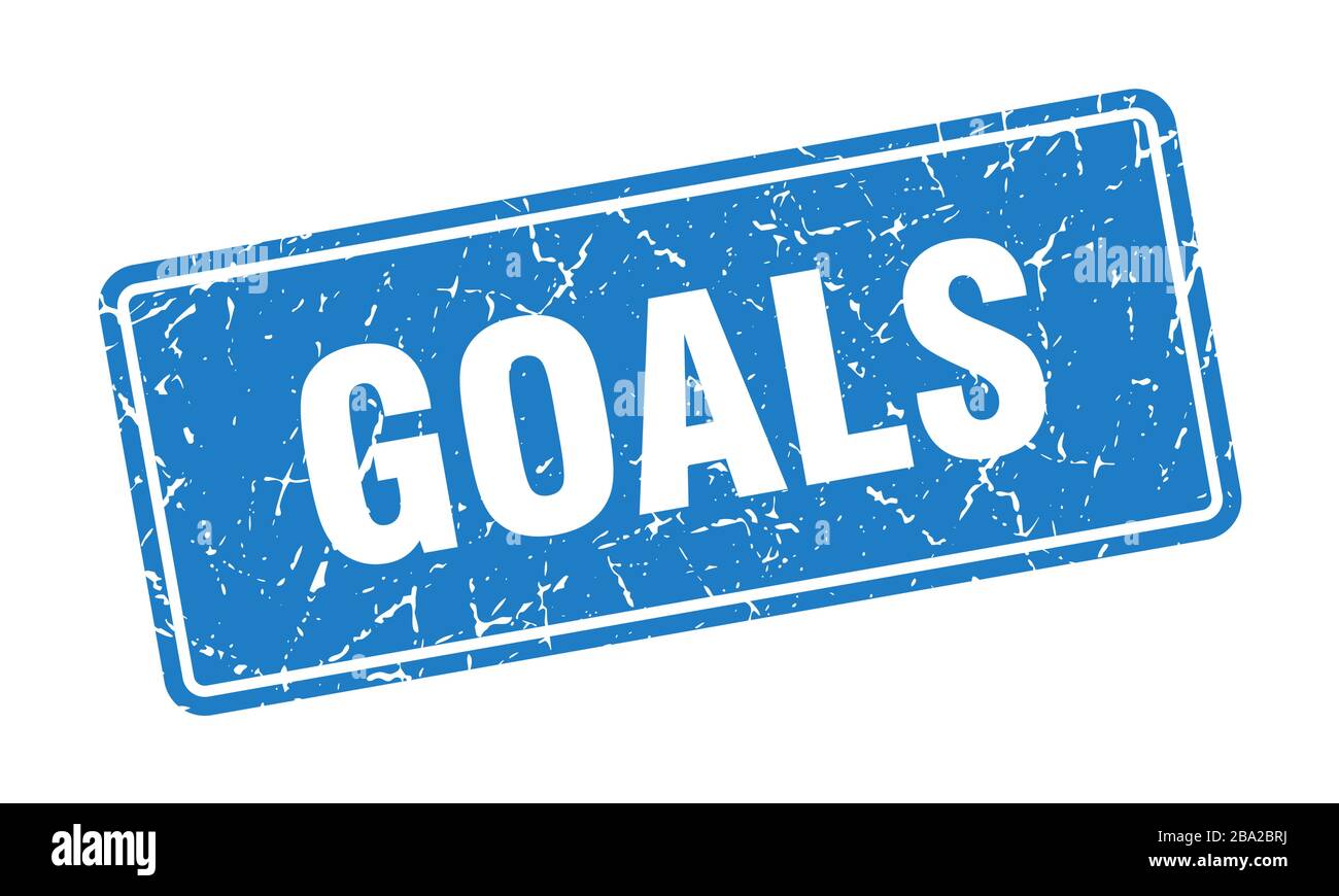 goals stamp. goals vintage blue label. Sign Stock Vector Image & Art ...