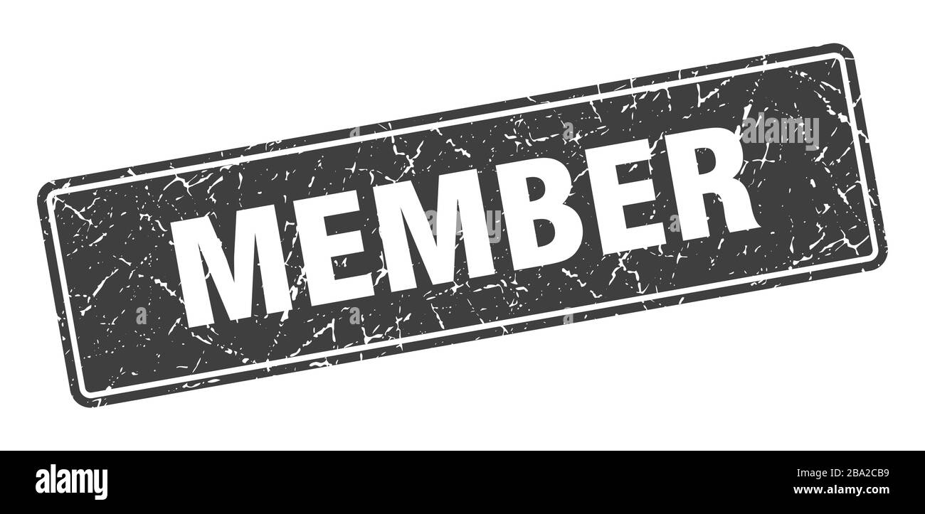 member stamp. member vintage gray label. Sign Stock Vector Image & Art ...