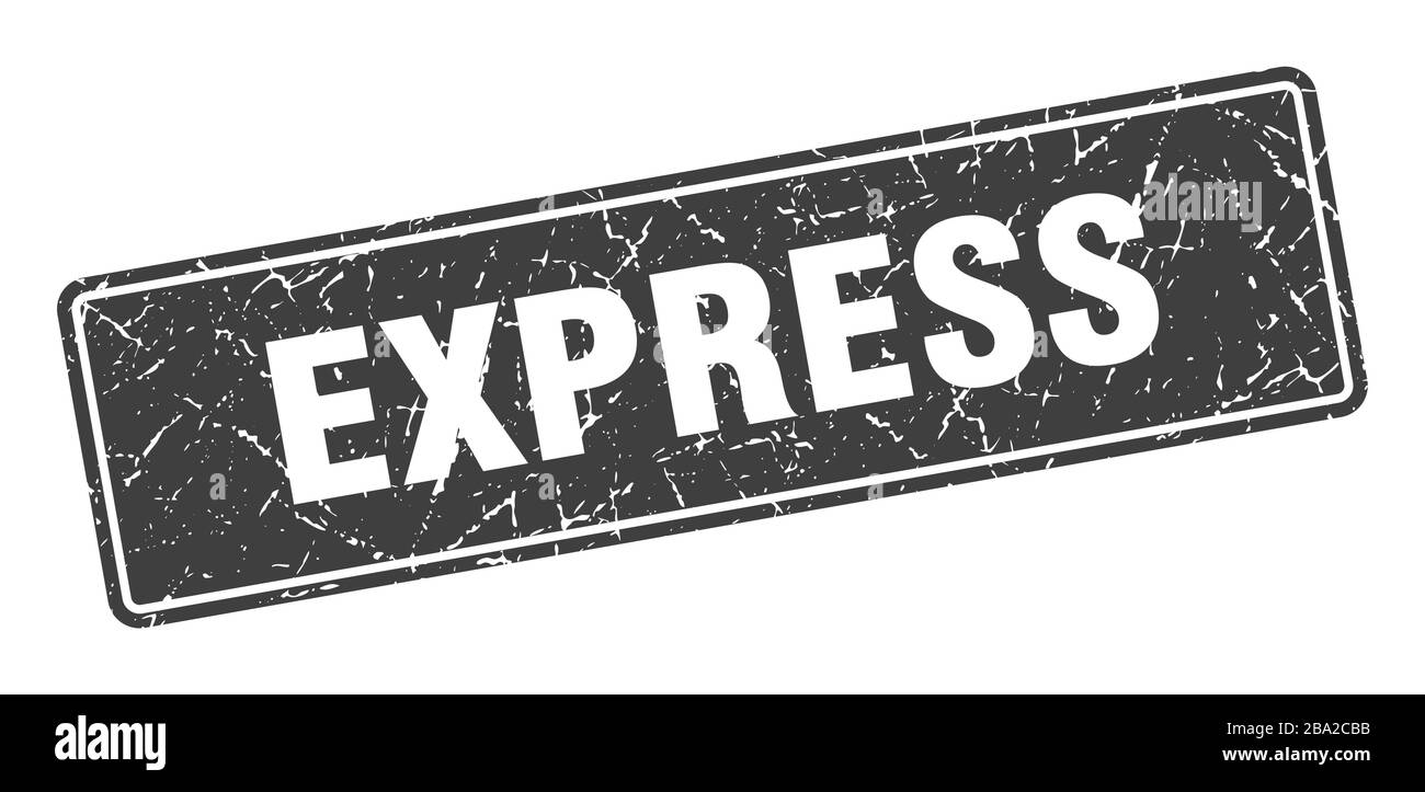 express stamp. express vintage gray label. Sign Stock Vector Image ...