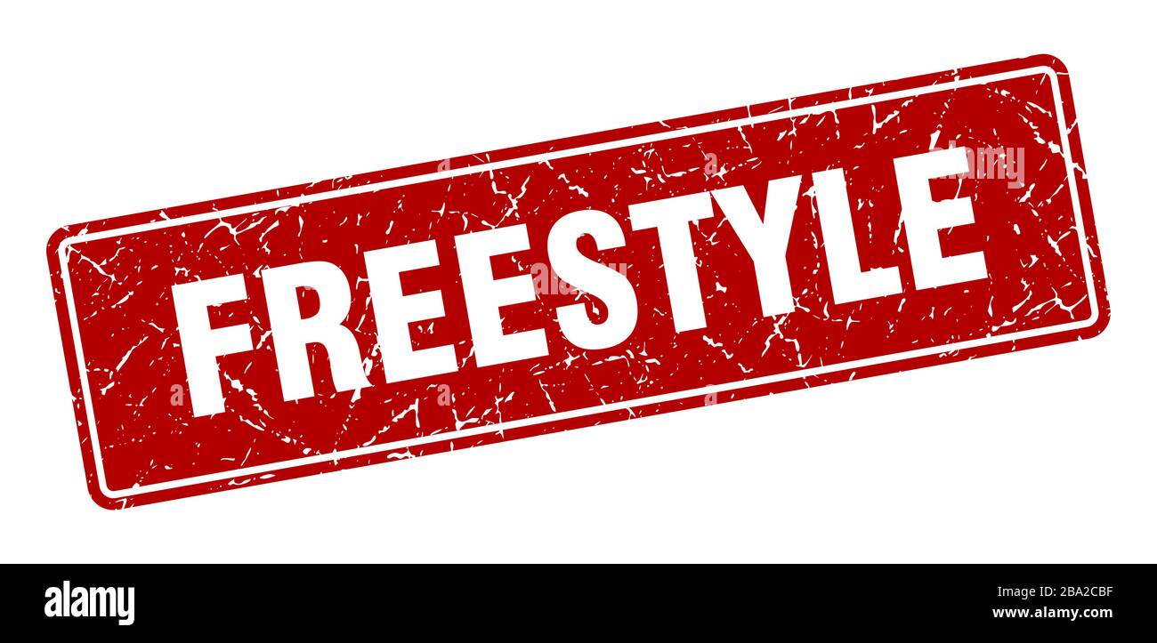 freestyle stamp. freestyle vintage red label. Sign Stock Vector Image ...