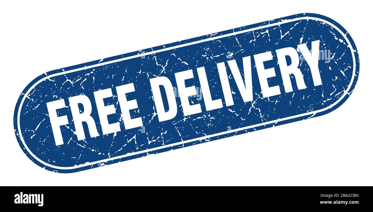free delivery sign. free delivery grunge blue stamp. Label Stock Vector ...