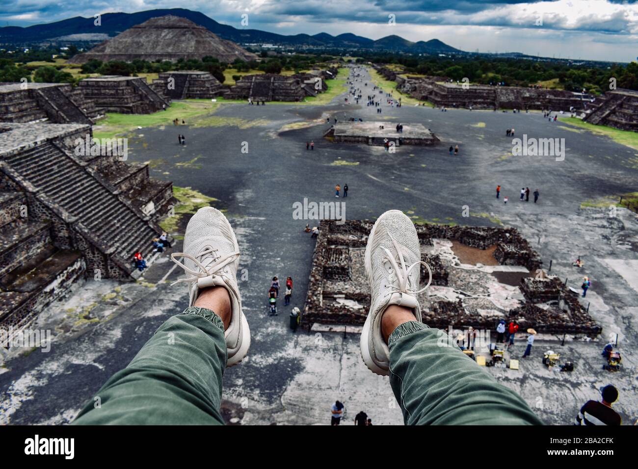 The sacred Aztec area of Teotihuacan Stock Photo - Alamy