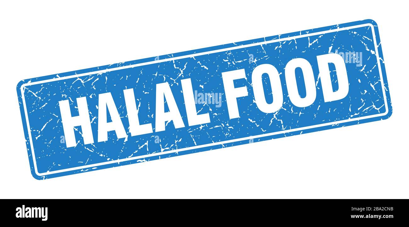 Halal food square grunge Stock Vector Images - Alamy