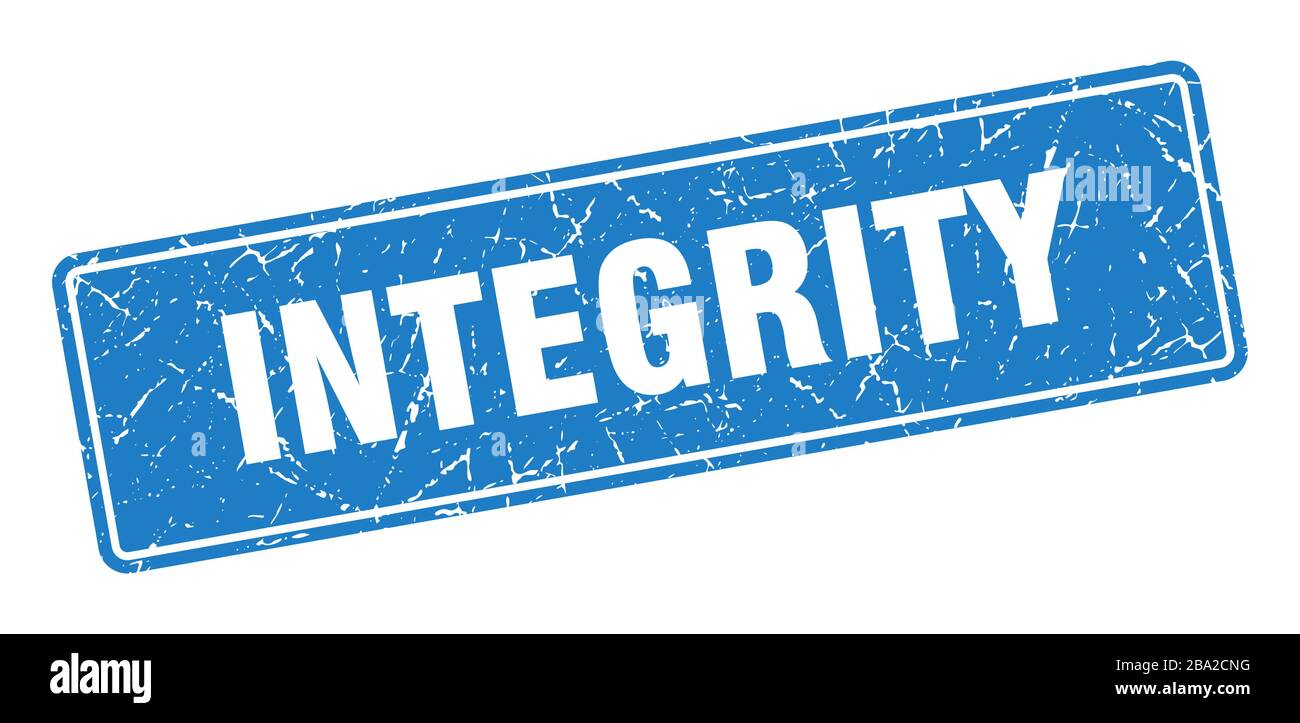 integrity stamp. integrity vintage blue label. Sign Stock Vector Image ...