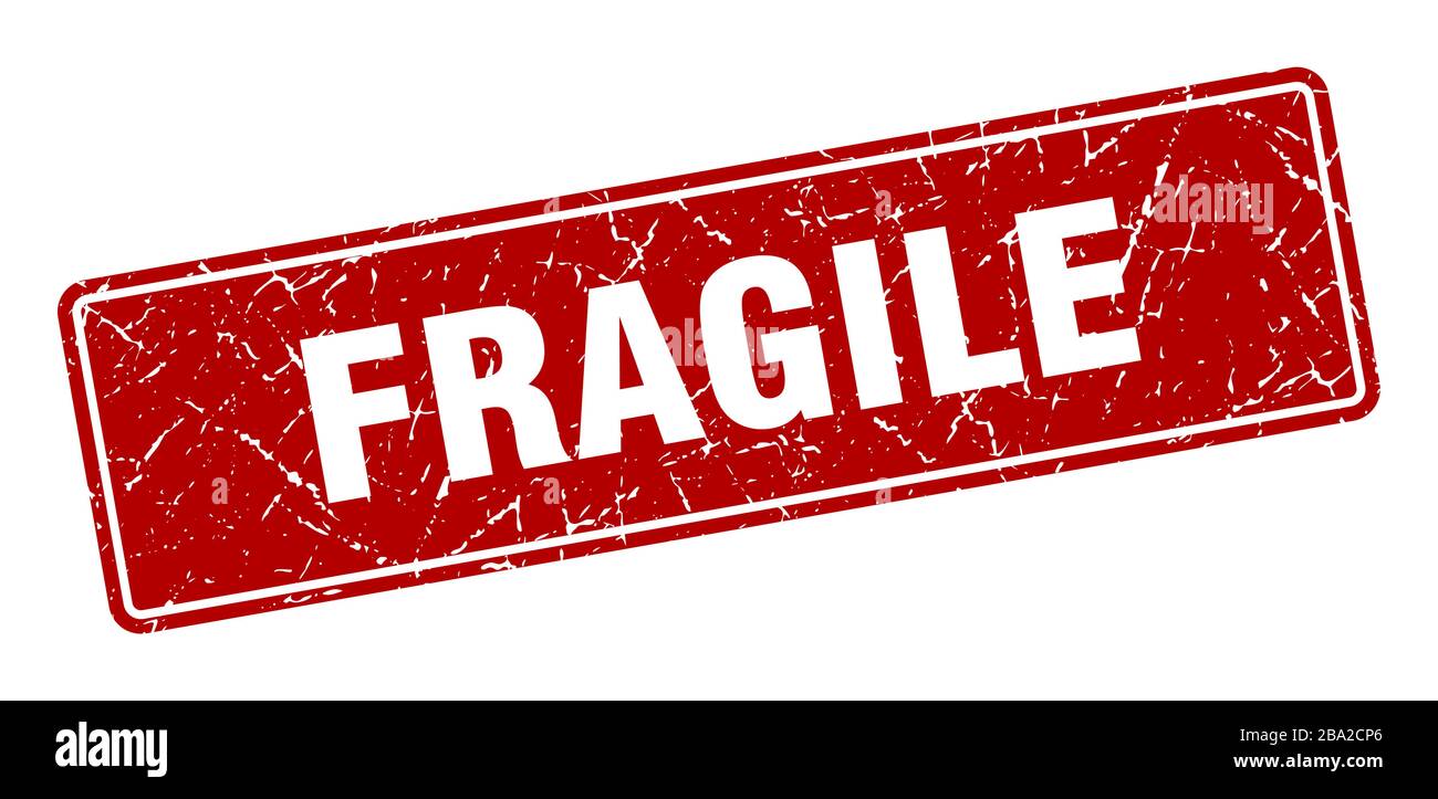 fragile stamp. fragile vintage red label. Sign Stock Vector Image & Art ...