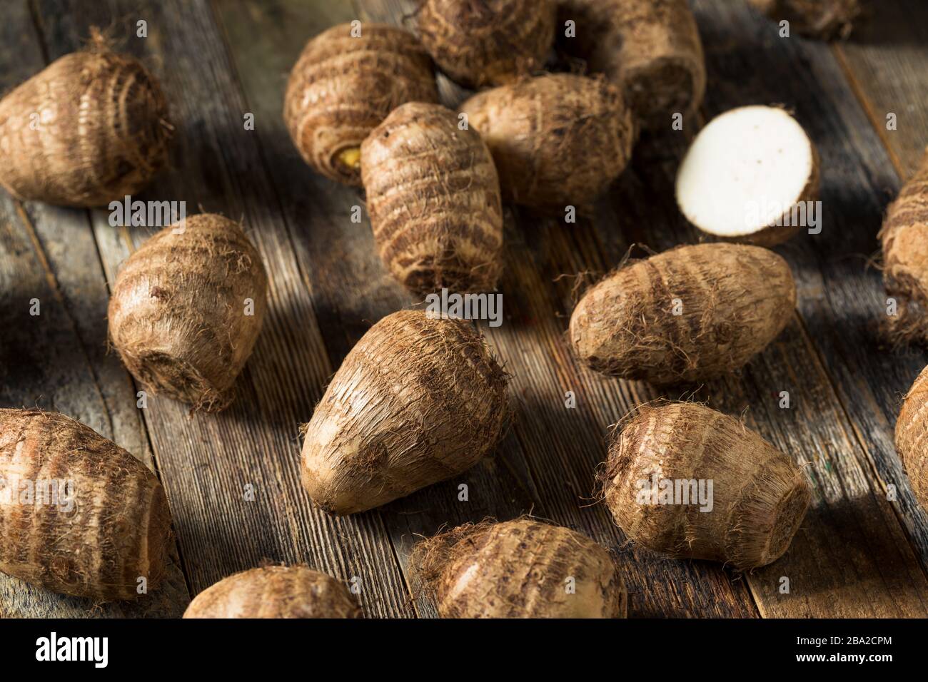 Raw Organic Brown Taro Root Ready to Cook Stock Photo - Alamy