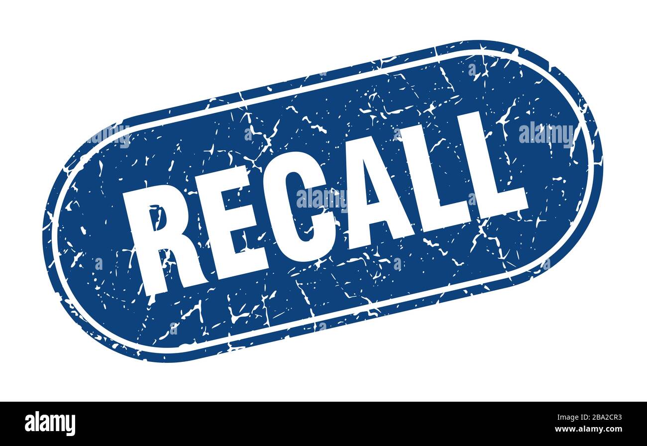 recall sign. recall grunge blue stamp. Label Stock Vector Image & Art ...