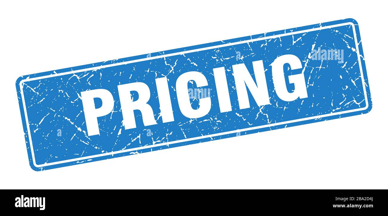 pricing stamp. pricing vintage blue label. Sign Stock Vector Image ...