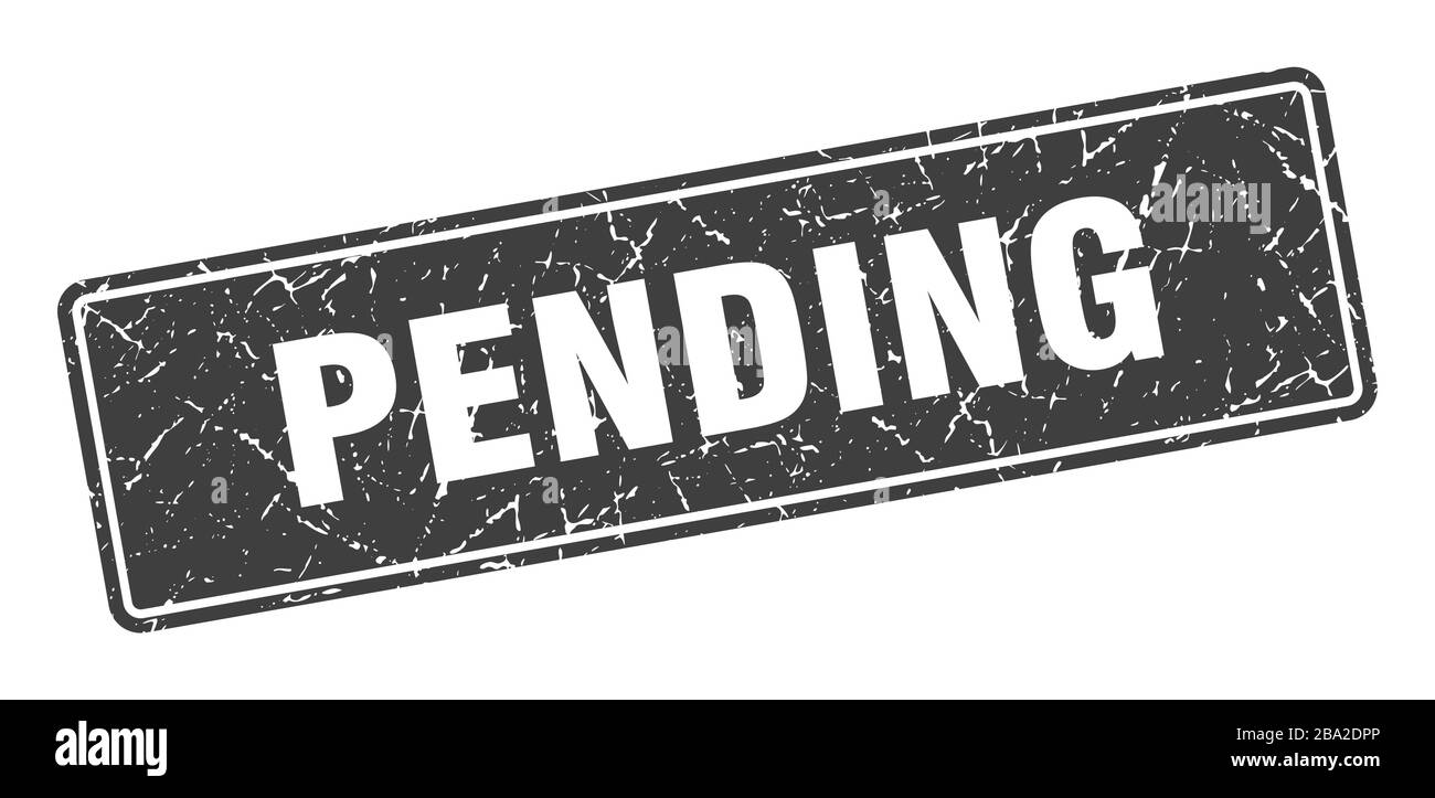 pending stamp. pending vintage gray label. Sign Stock Vector Image ...