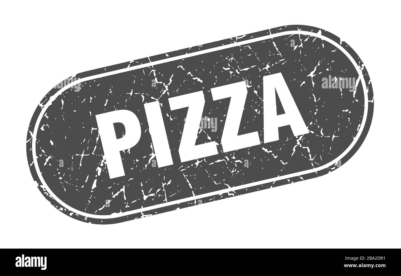 pizza sign. pizza grunge black stamp. Label Stock Vector Image & Art ...