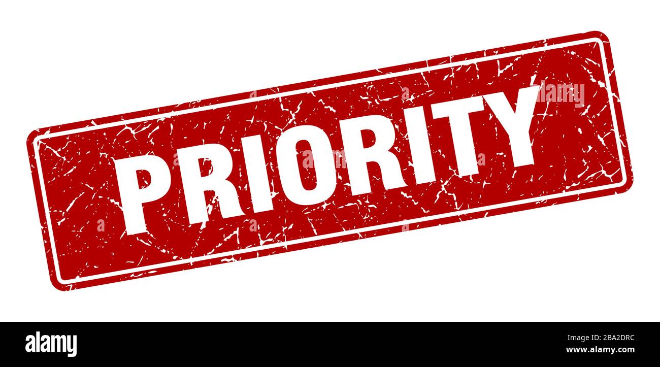 priority stamp. priority vintage red label. Sign Stock Vector Image ...